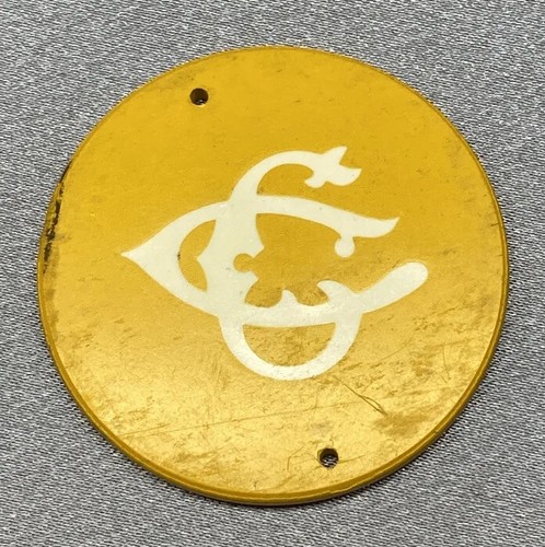 CC Yellow Salesman Initial Mono Crest & Seal Inlaid Antique Poker Club ...