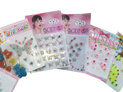 5 or 10 TEMPORARY BODY ART TATTOOS VAJAZZLE GEL STICKERS FLOWERS HEARTS ...