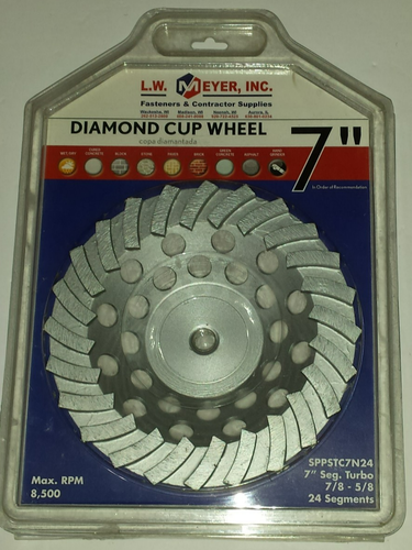 SPPSTC7N24 7-Inch Segmented Turbo Diamond Cup Wheel with 24 Segments 7/ ...