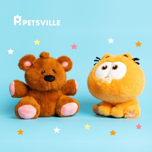 Petsville Garfield and Pooky 22cm/8.6In Stuffed Toy Healing Dog's Toys ...