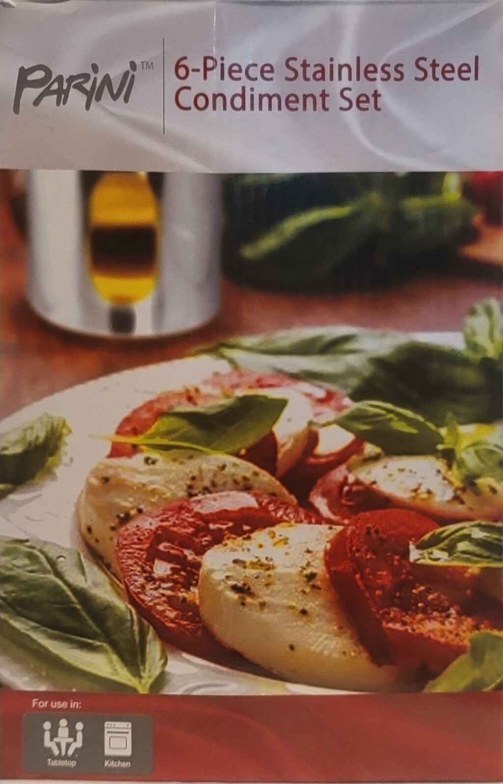 PARINI ~ 6 Piece Stainless Steel Condiment Set ~ NEW In Original ...