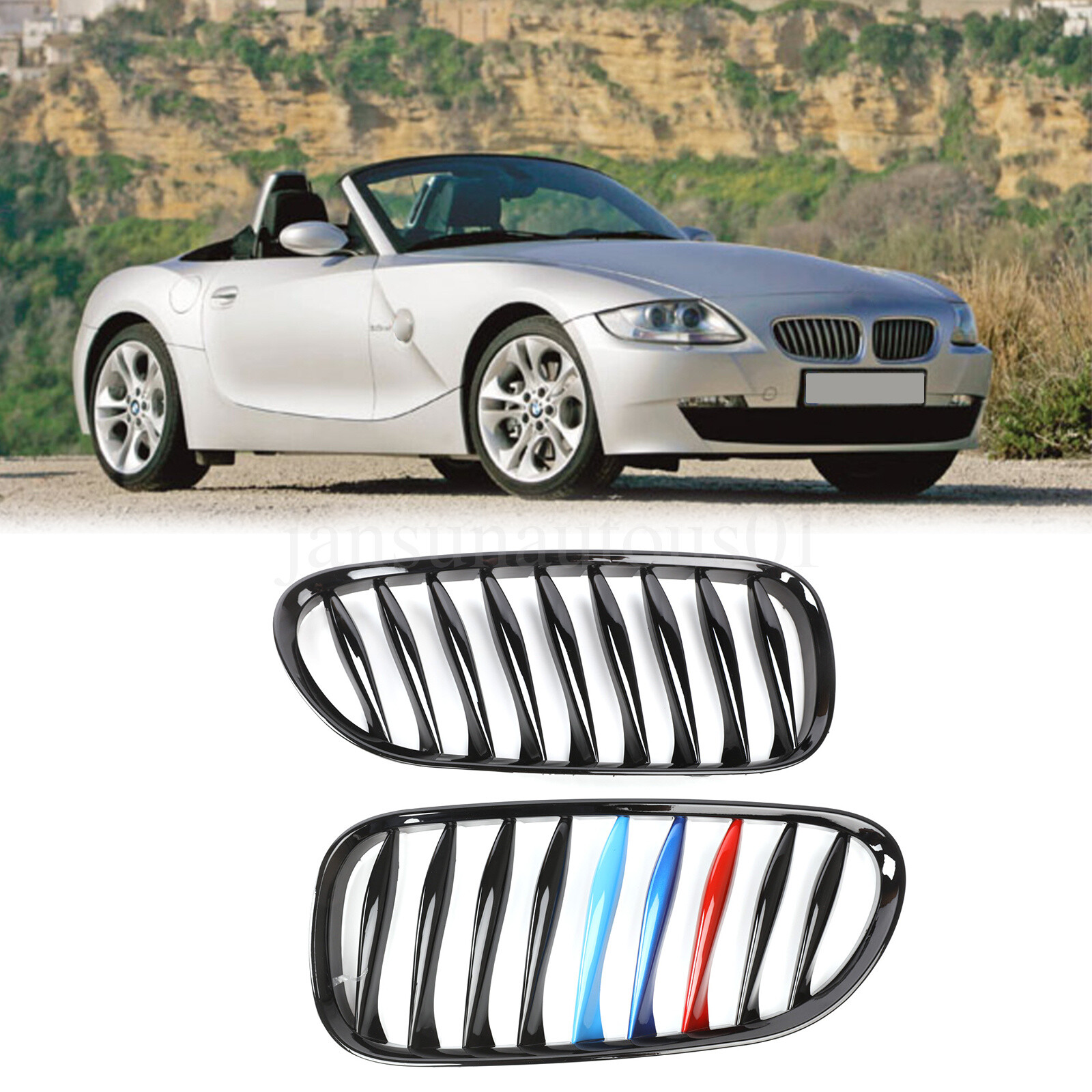 M Color Front Bumper Kidney Grill Grille Fit BMW Z4 Coupe E85 E86 2003 ...
