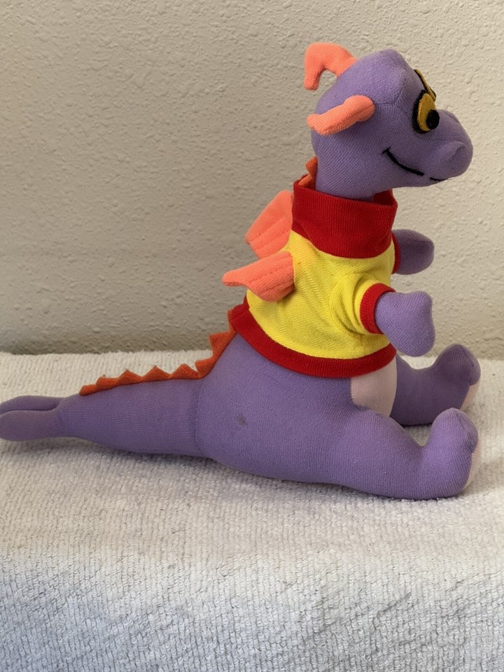 Figment 1982 Disney 10 Inch Purple Dinosaur Plush Stuffed Toy Mended | eBay