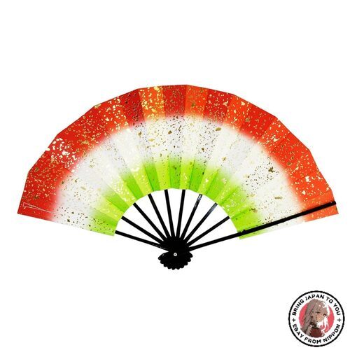 NEW Dance fan for princesses 379 three-stage gradation gold sand 9.5cm ...