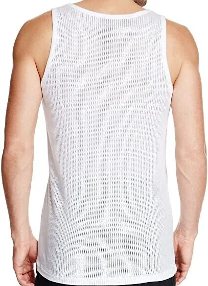 Mens White Vests 100% Cotton Airtex Mesh Singlets Underwear (lot) All ...