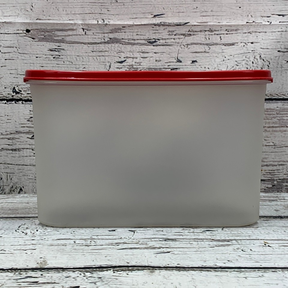Tupperware Modular Mates Oval 1 Container Red Lid Storage 2401B-1 ...