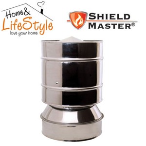 Shieldmaster Anti Wind Cowl Twin Wall Insulated Flue Pipe Stainless | eBay