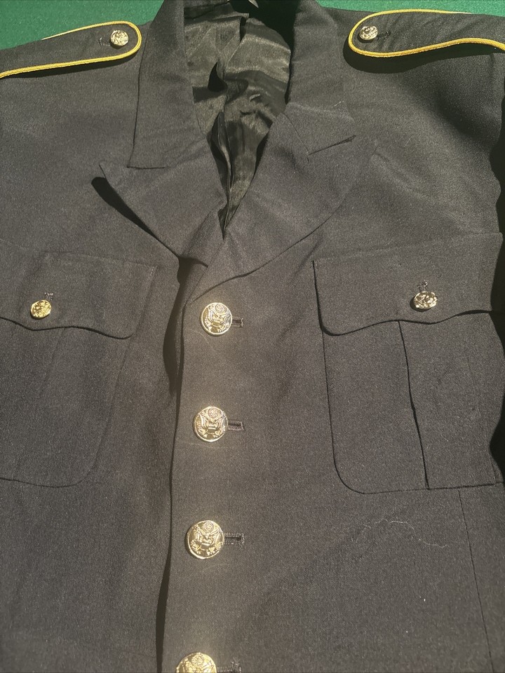 Male Army Service Uniform ASU Dress Blue Enlisted Coat Jacket 46 Reg ...