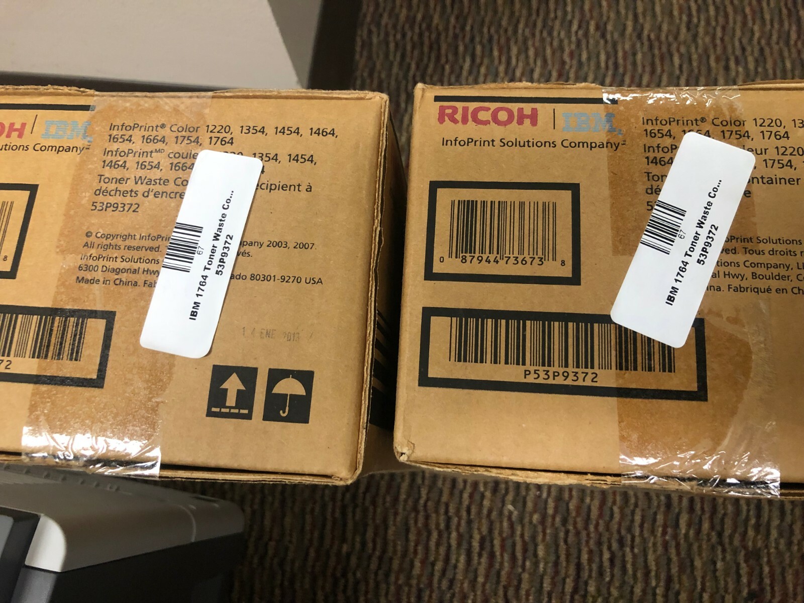 Genuine Ricoh IBM 53P9372 Toner Waste Container Infoprint 39V2316 for ...