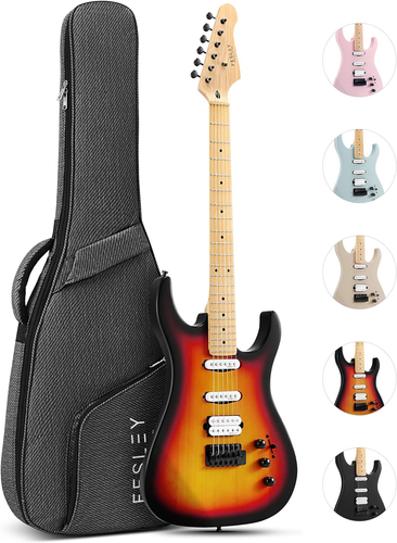 39" Electric Guitar, Full Size Solid Body Electric Guitars for Beginner ...