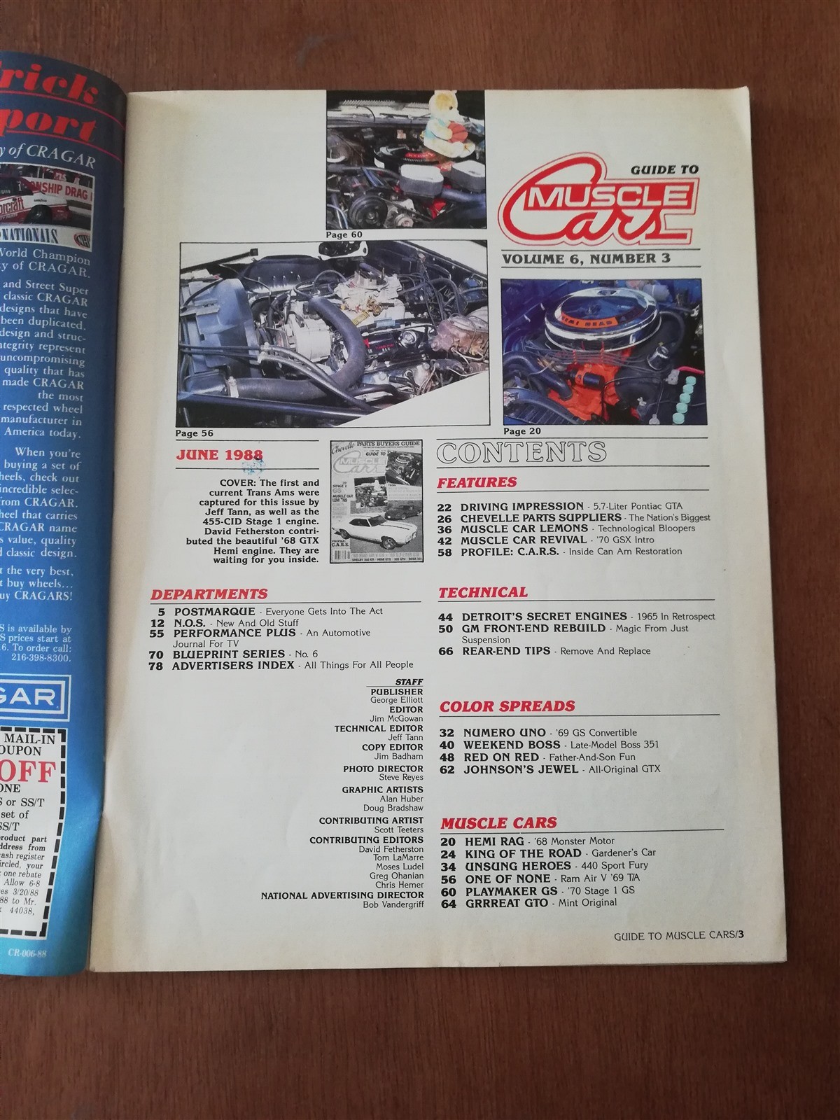 Guide to Muscle Cars Magazine June 1988 - 1971 Stage 1 GSX - Secret ...