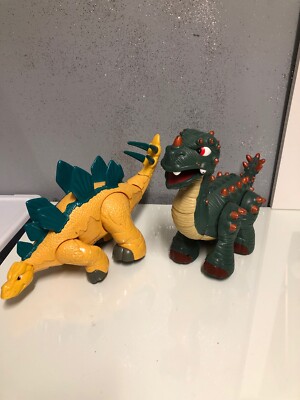 Imaginext Stegosaurus Dinosaur 2011 W9538 & 2008 Spike Jr Roaring ...