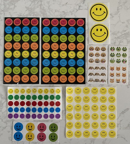 Assorted Happy Face Smiley Face Sticker Lot | eBay