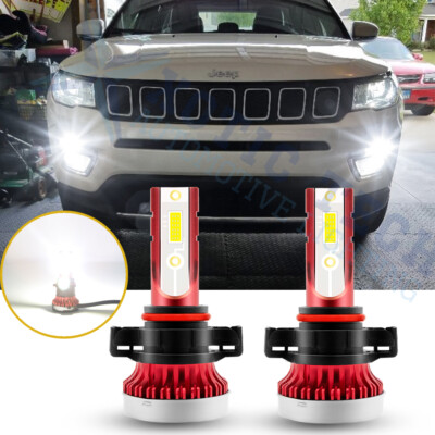 White High Power COB LED Daytime Running Light Bulbs For Jeep Compass ...