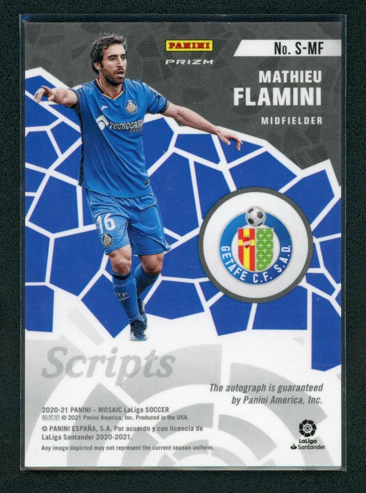 2020-21 MATHIEU FLAMINI AUTO PANINI MOSAIC SCRIPTS GREEN LALIGA ...