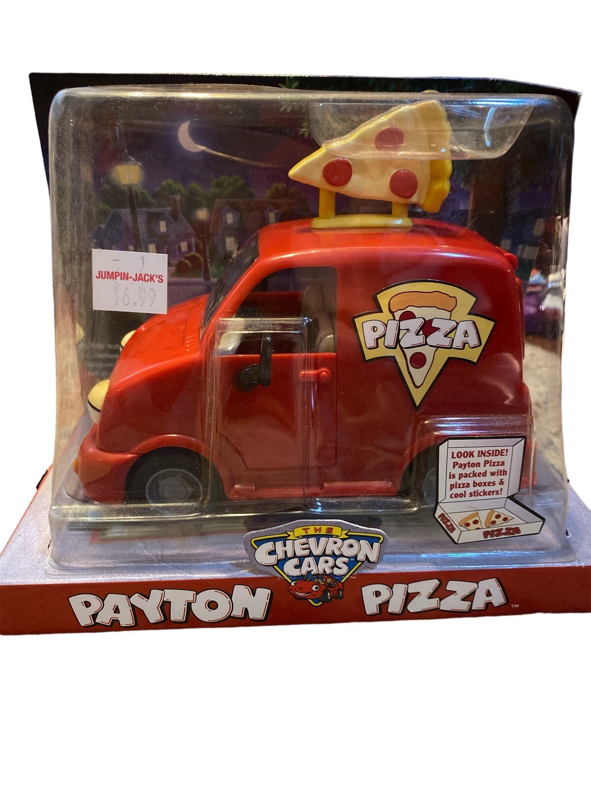Chevron Cars Payton Pizza Delivery Car Collectible Toy Vintage Retired ...