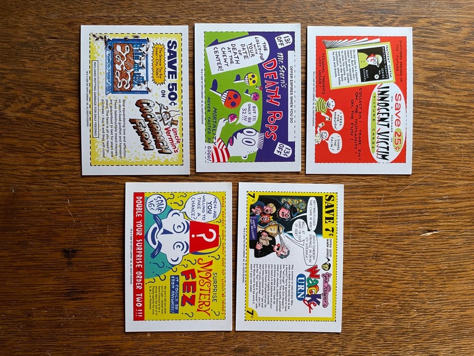 5 2008 TOPPS WACKY PACKAGES PACK FLASHBACK 2 SILVER BORDER STICKERS ...