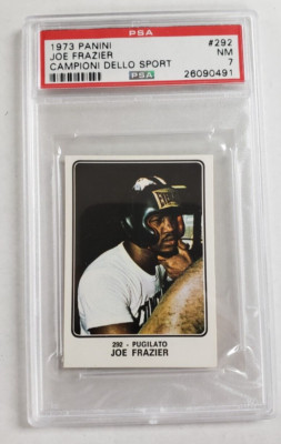 1973 Panini Italian Sticker #292 Campioni Dello Sport Joe Frazier PSA 7 ...