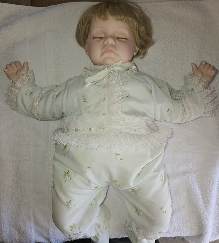 20" Chubby Sleeping Newborn Artist Porcelain Baby Doll. | eBay