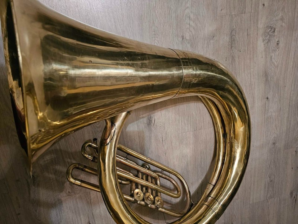 Helicon Bb Tuba Brass Pipe Wind Instrument Horn USSR Soviet Vintage ...