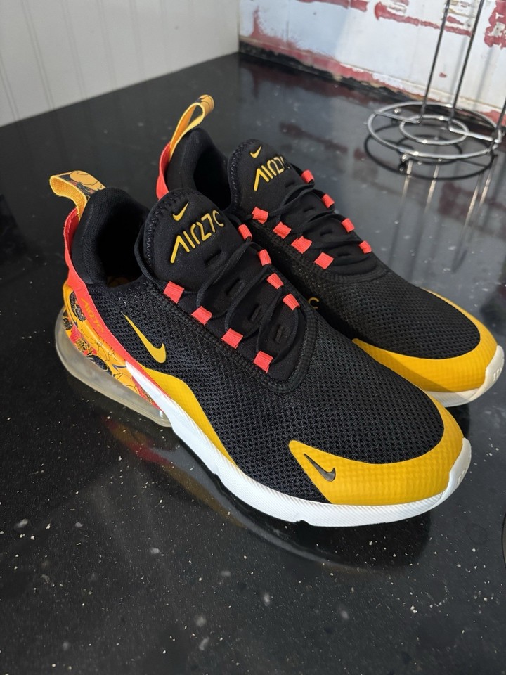 Nike Air Max 270 SE Shoes AR0499-005 Floral Black Gold Orange Women ...