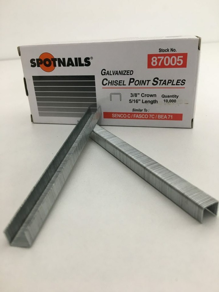Upholstery Staples, Spotnail Staples 71 Series 22 Gauge 3/8" Crown | eBay