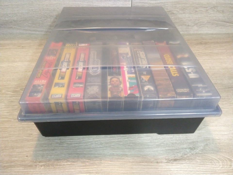 1990s Alpha VHS Tape Storage Box Case Holds 20 VCR Movie Video Tapes ...