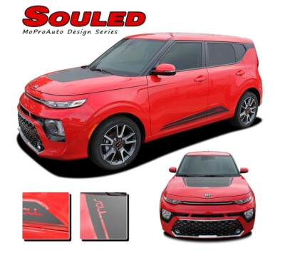 FITS 2020-2025 KIA SOUL Hood Decals Rocker Stripes SOULED Body Vinyl ...