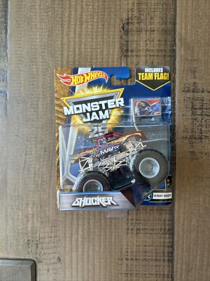 Shocker Hot Wheels Monster Jam 1:64 Truck 2/4 X-Ray Body With Team Flag ...