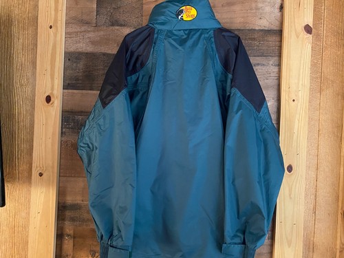 Bass Pro Shops Rain Jacket Mens Large VTG Green Black Hood Zip Pockets ...