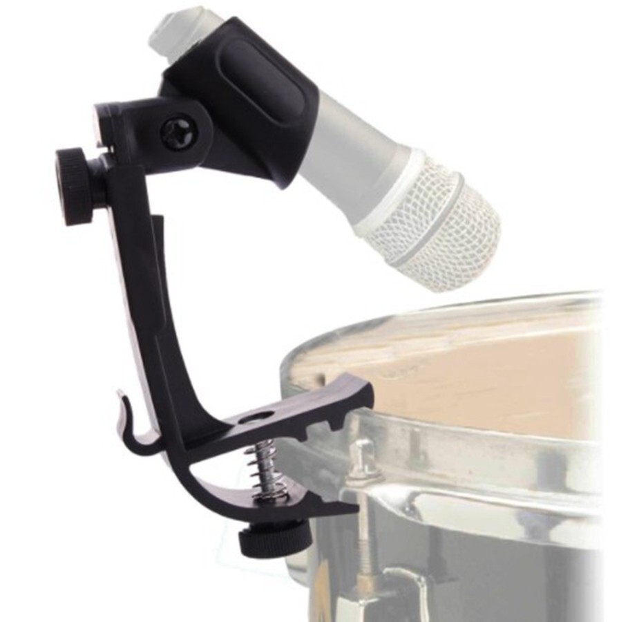 2pcs Adjustable Clip On Drum Snare Mount Microphone Mic Clamps Holder ...