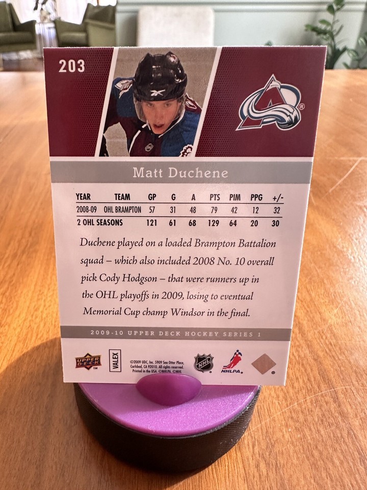 2009-10 Upper Deck - Young Guns #203 Matt Duchene (RC) | eBay