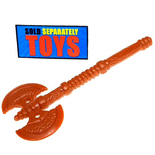 Vtg TMNT Panda Khan BATTLE AXE ax original 1990 brown weapon accessory ...