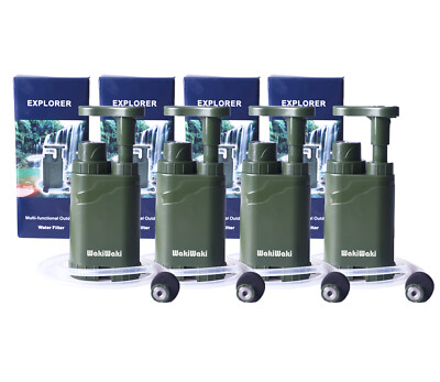 Portable Water Filter Pump Water Filter System 0.1μm Camping Water ...