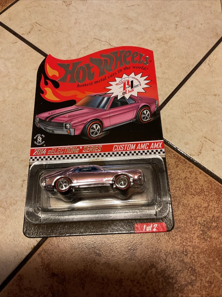 Hot Wheels sELCTIONs 2014 RLC Custom Pink AMC AMX 1746/3126 W/Protector ...