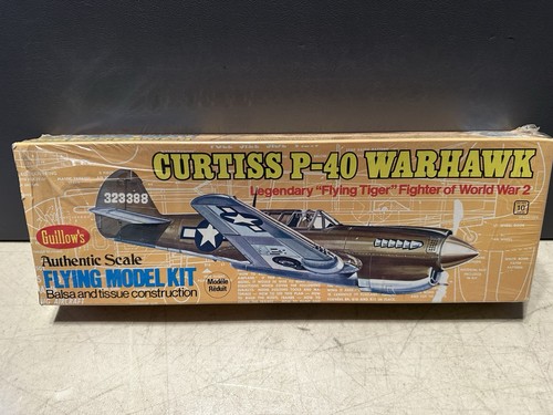 Guillow's Curtiss P-40 Warhawk Authentic Scale Balsa & Tissue Flying ...