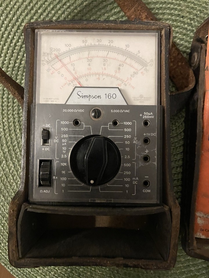 Simpson 160 Volt Ohm Multimeter w/Leather Case Multimeter Meter Tool | eBay