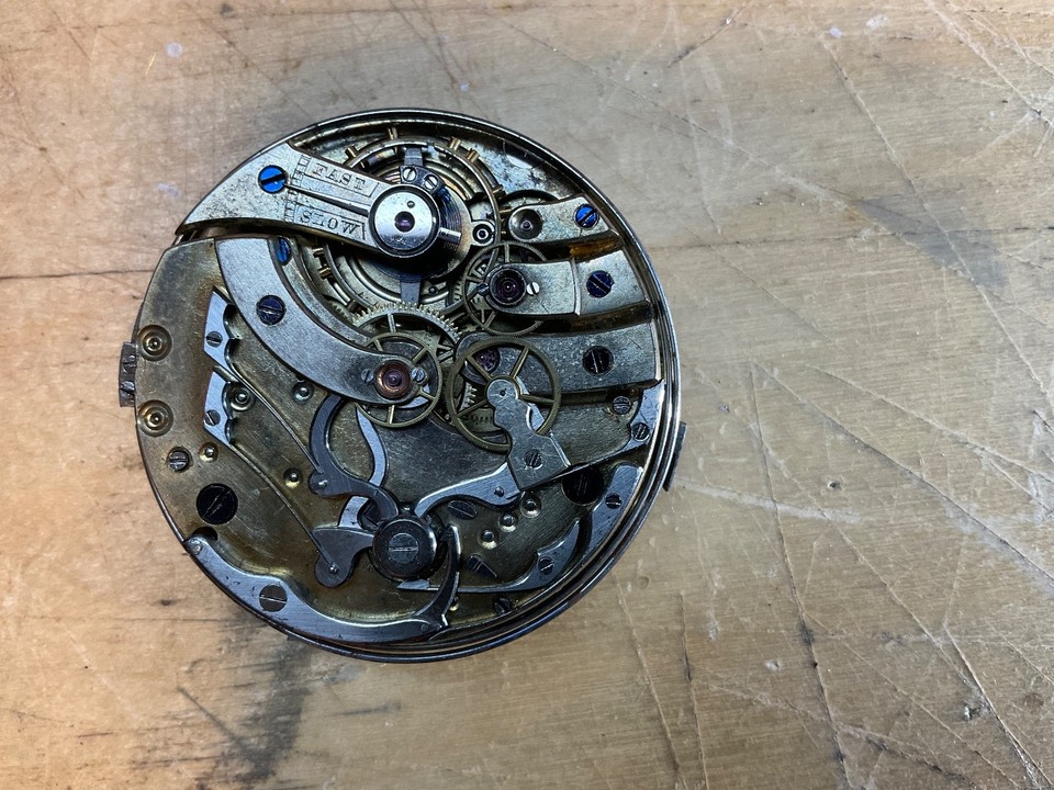 Swiss Pocket Watch Chronograph Quarter Repeater Movement for parts or ...