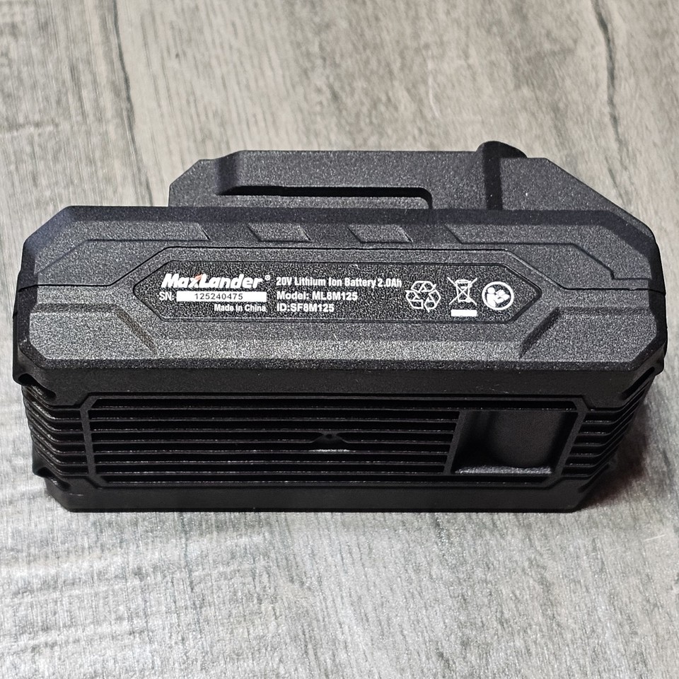New MaxLander 20V 2.0ah Lithium Ion BATTERY FOR CORDLESS TOOLS ML8M125 ...