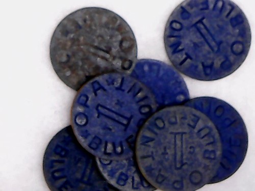 Vintage WWII Blue Point OPA Ration Token - Set of 8 | eBay