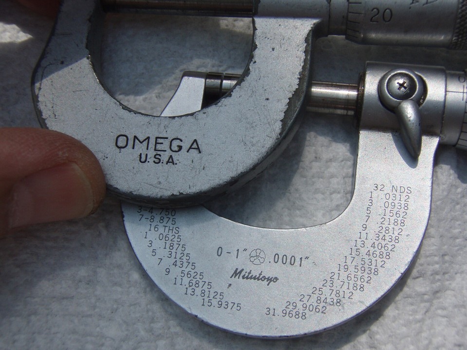 Lot of 7 vintage Omega Brown & Sharpe Mitutoyo NSK MICROMETER caliper ...