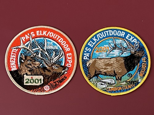 VINTAGE 2001 PENNSYLVANIA ELK OUTDOOR EXPO PATCHES 4" DIAMETER | eBay