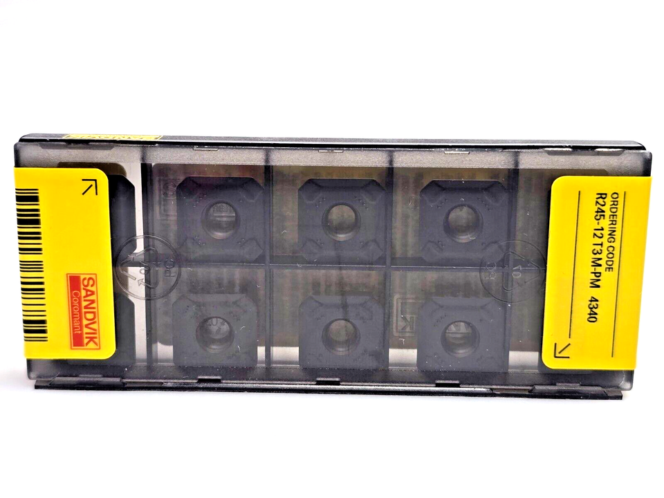 Sandvik Coromant R245-12 T3 M-PM 4340 Carbide Milling Inserts (Box of ...