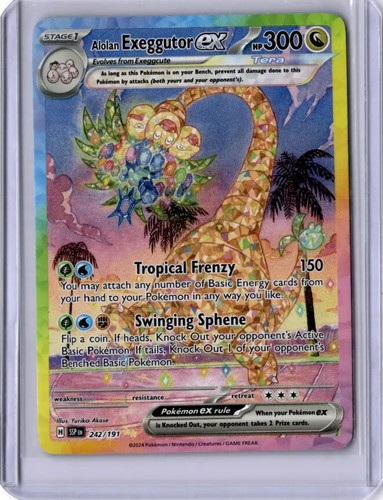 Alolan Exeggutor EX 242/191 Surging Sparks Illustration Rare Pokemon ...