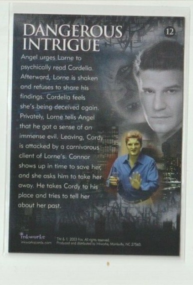 Angel Season 4 TV Show Trading Card Lorne Andy Hallett #12 | eBay