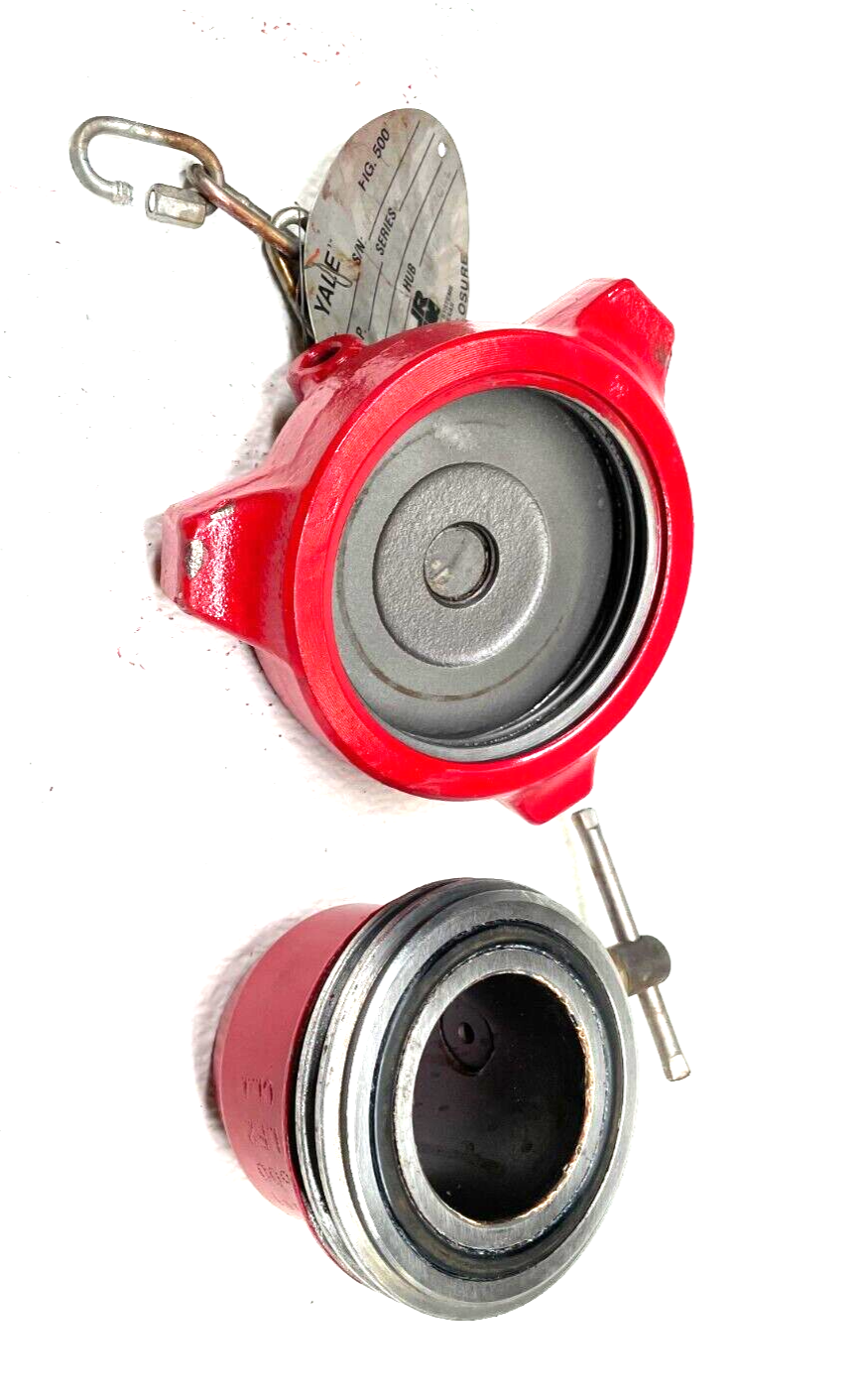 YALE 500 Threaded Closure 2" Class 600 XH Butt Weld End w/ 1/2" NPT Tap ...