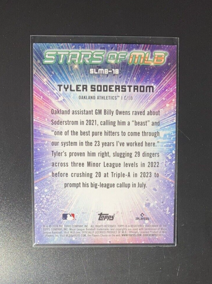2024 Topps Series 1 Tyler Soderstrom RC Rookie Card Stars of MLB ...