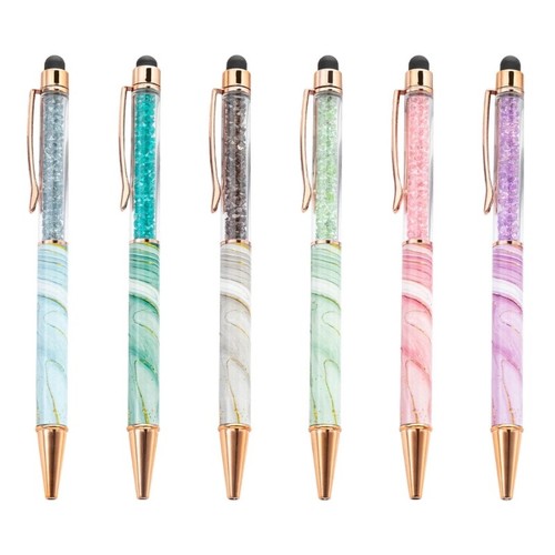 6x/Set Ballpoint Pen 2 in 1 Touch Screens Stylus Pen Smooth Writing Pen ...