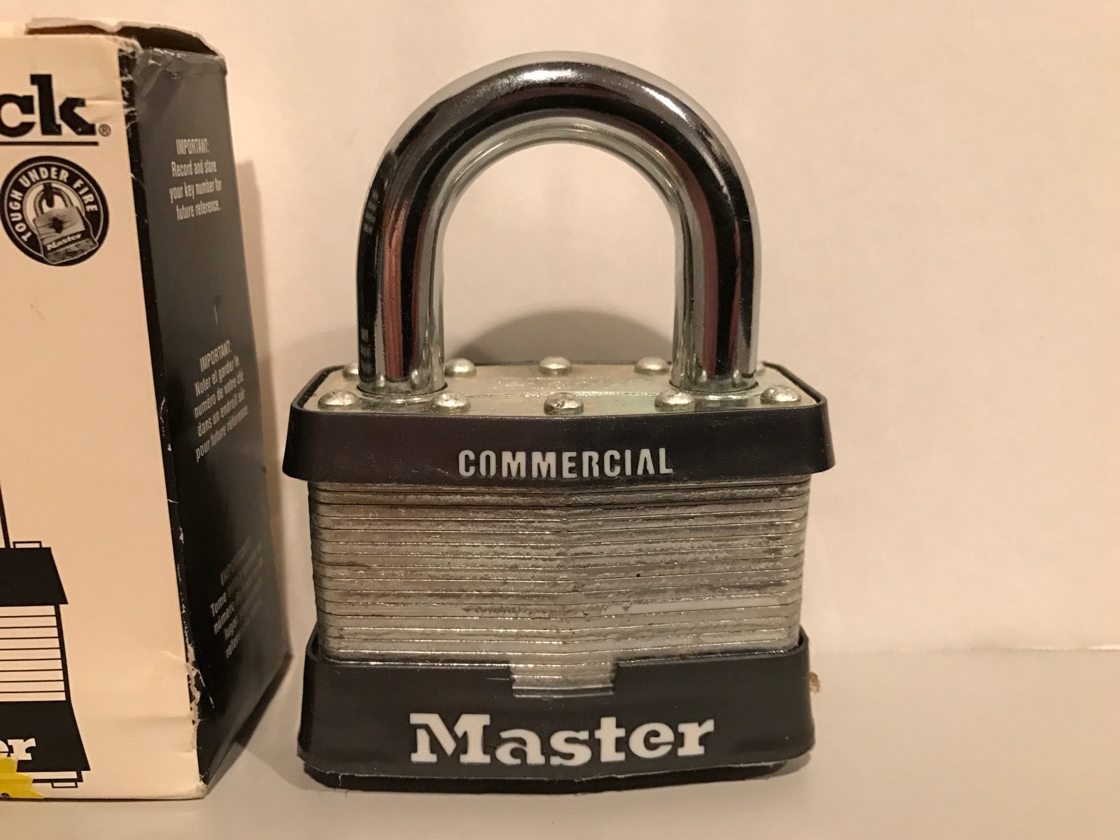 Master Lock Commercial Silver Pad Lock with Two Keys BRAND NEW IN BOX ...