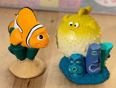 2 Finding Nemo PVC Figures, Porcupine Puffer Fish Bloat & Nemo, 2 ...
